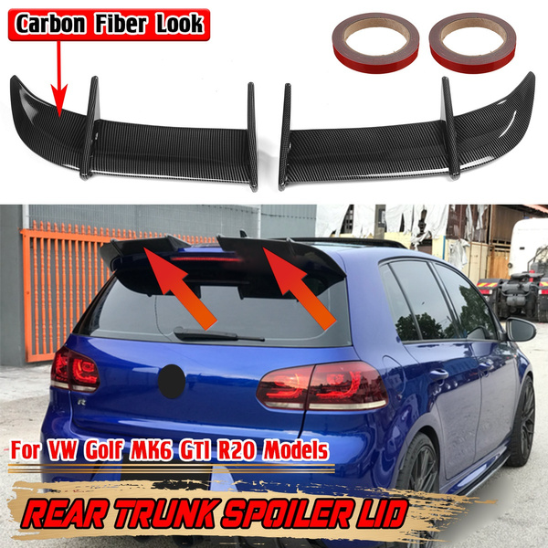 For VW Golf MK6 GTI R20 Models Rear Trunk Roof Spoiler Lid Glossy Black ...