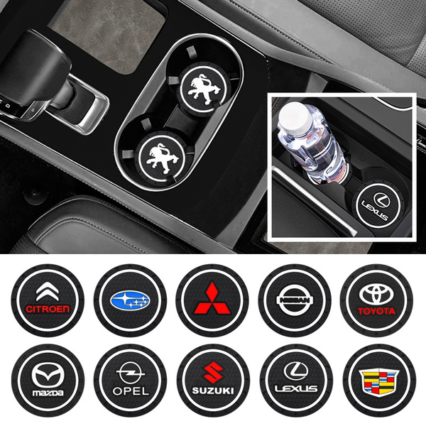 Car Logo Silicone Coaster Cup Holder Anti-slip Mat Car Travel Car Cup ...