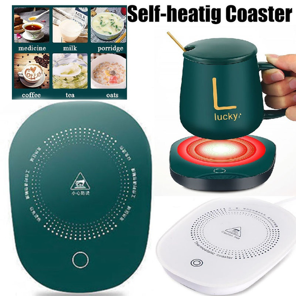 55 Degree Constant Temperature Cup Mat Gravity Sensitive Heated Coaster ...