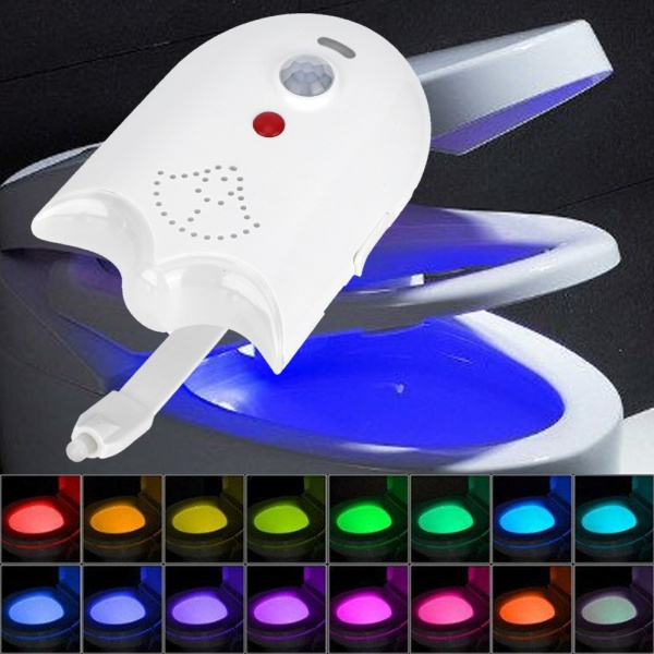 USB Rechargeable Sensor Toilet Lamp With Aromatherapy Block 16‑Color ...