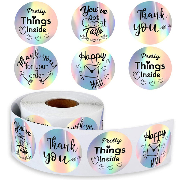 50pcs Thank You for My Small Business Stickers Paper Thank You Label ...