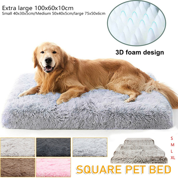 Plush Deluxe Orthopedic Foam Dog Bed Rectangular Cat Dog Mats ...