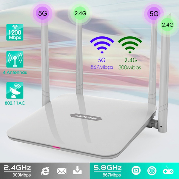 AC1200 Wifi Router,2.4&5GHz Dual Band Wireless WiFi Router Computer ...