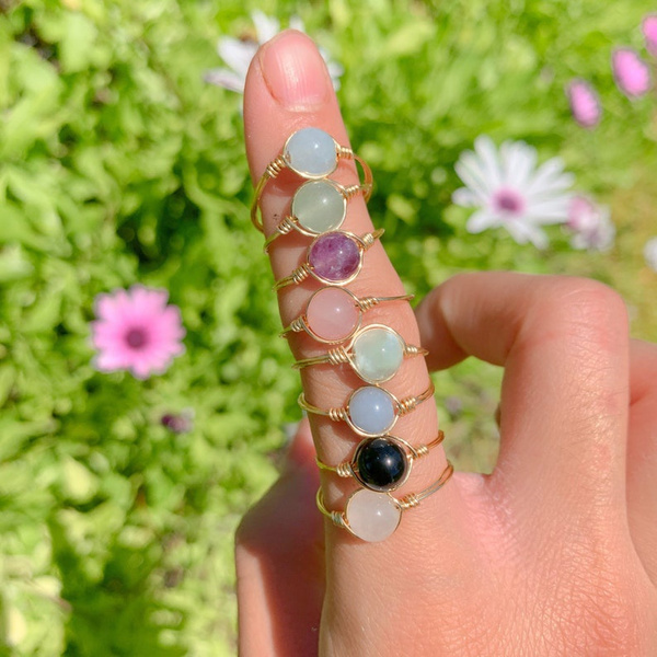Crystal Ring Dainty Crystal Ring Wire Wrapped Ring Annalise Ring Wire Wrapped Crystal Rings Wire Wrapped Gemstone Ring