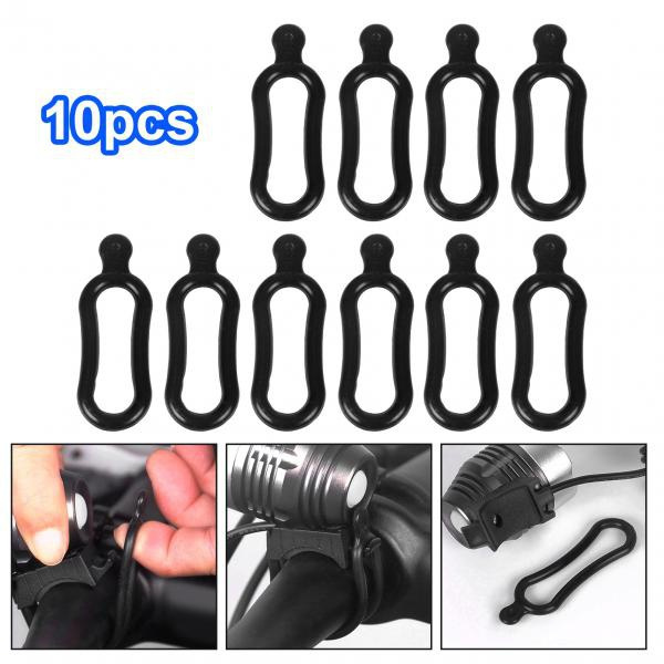 10Pcs Bicycle Light Strap Practical Durable Rubber Rubber Bike Rubber ...