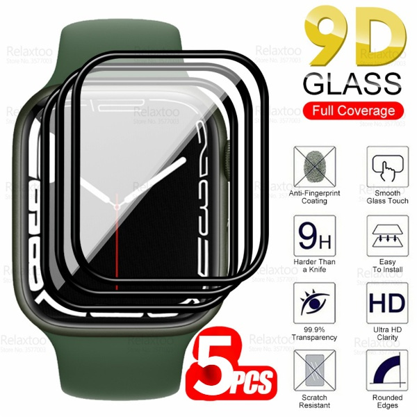 1/2/5 Piece 9D Curved HD Tempered Soft Glass Film for Apple Watch ...