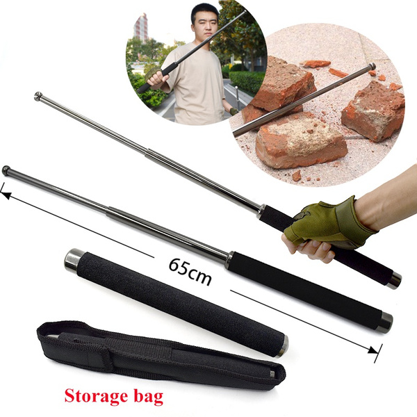 Self-defense Steel Baton Three Section Tactical Expansion Sticks ...