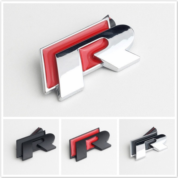 1pcs Chrome Metal R Badge Logo Styling Car Truck R Badges Decals Emblem ...