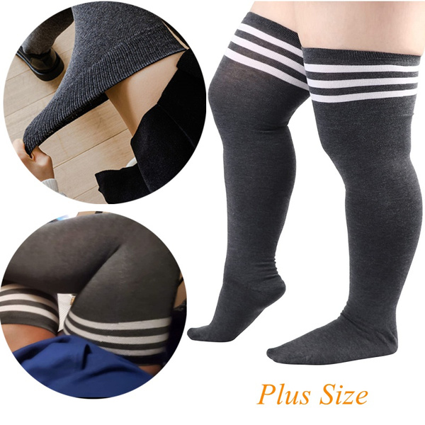 Plus Size Over Knee Socks Extra Large Thigh High Socks Queen size knee ...