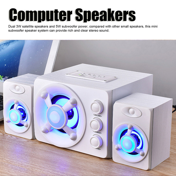 NEW Computer Speaker 2.1 USB Powered Stereo Subwoofer Multimedia Wired ...