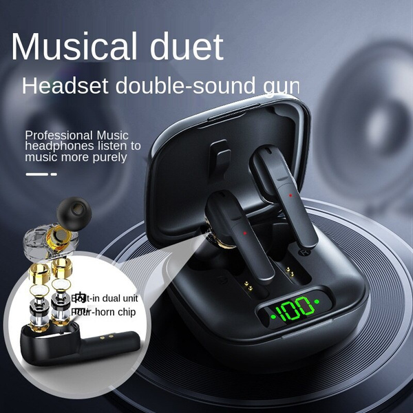 Private Model Double Dynamic Coil L50 Bluetooth Headset TWS New Strange Four Speaker Sports ...