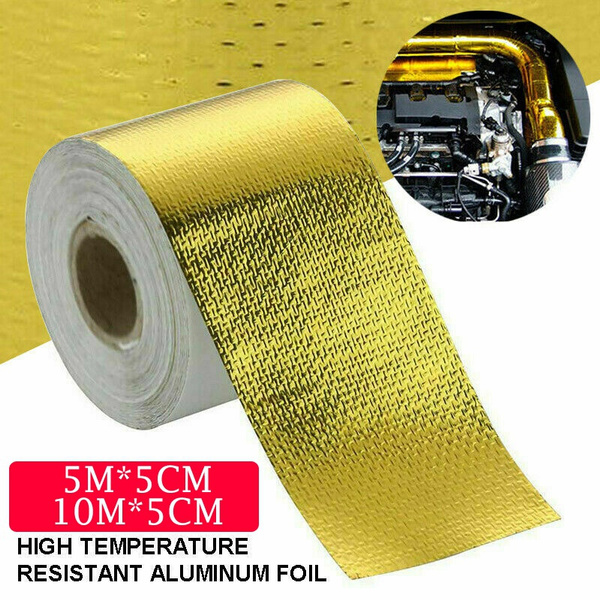 High Temperature Reflective Adhesive Gold Heat Shield Wrap Tape 5M 10M ...