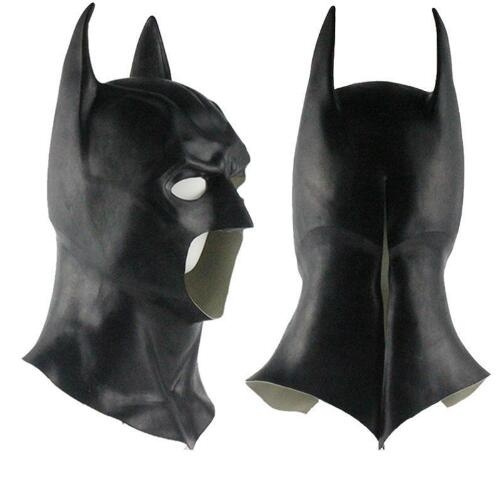 Batman Mask Adult Halloween Mask Realistic Full Face Latex Party Mask ...