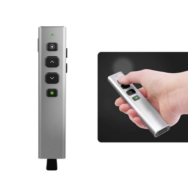 G600 Aluminum Alloy Green Laser Wireless Pointer Presenter with ...