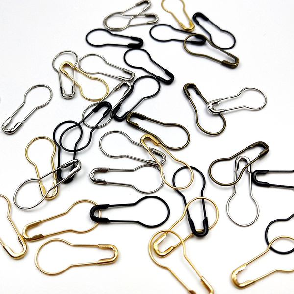 100pcs Safety Pins Gourd Shape Metal Clips Marker Tag Gourd Pins Safe ...