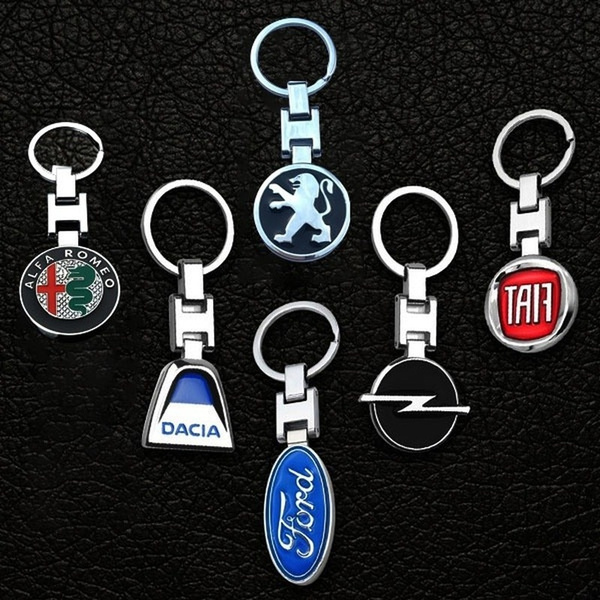 New 26 stylish 3D car styling car logo keychain 3D metal alloy keychain ...
