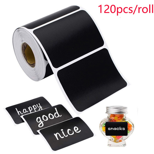 120pcs/roll Blank Chalkboard Labels Removable Sticker for Kitchen ...
