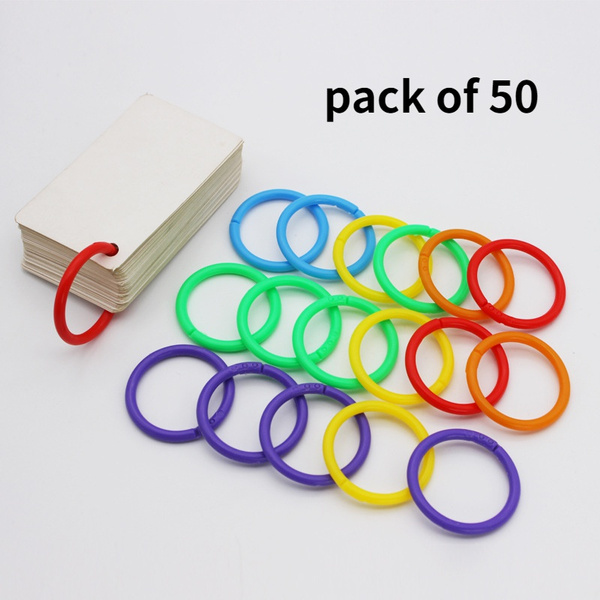 50pcs Binder Ring Loose-leaf Binder Ring Plastic Ring Puncher Ring ...