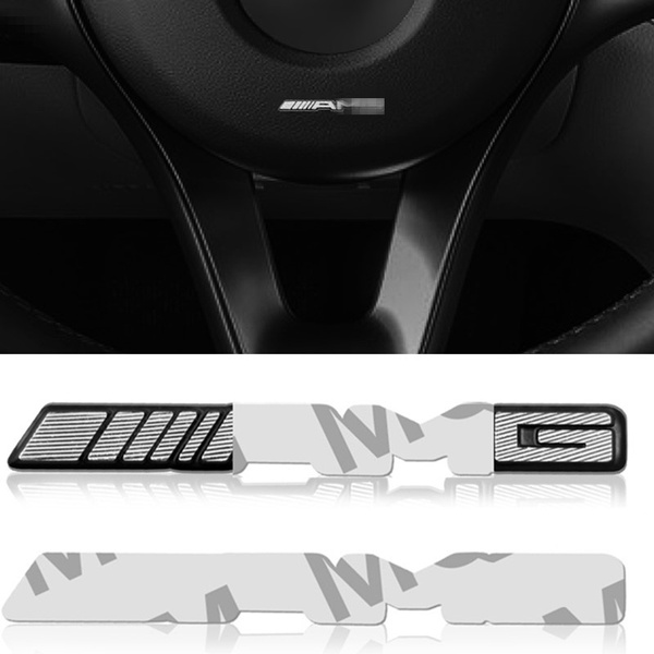 4pcs/8pcs new aluminum AMG steering wheel sticker badge logo logo ...
