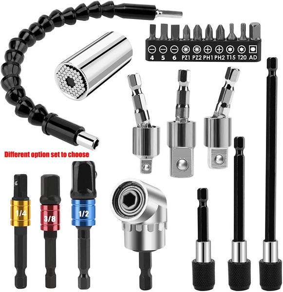 Flexible Drill Bit Extension Screwdriver Set Universal Socket Wrench ...