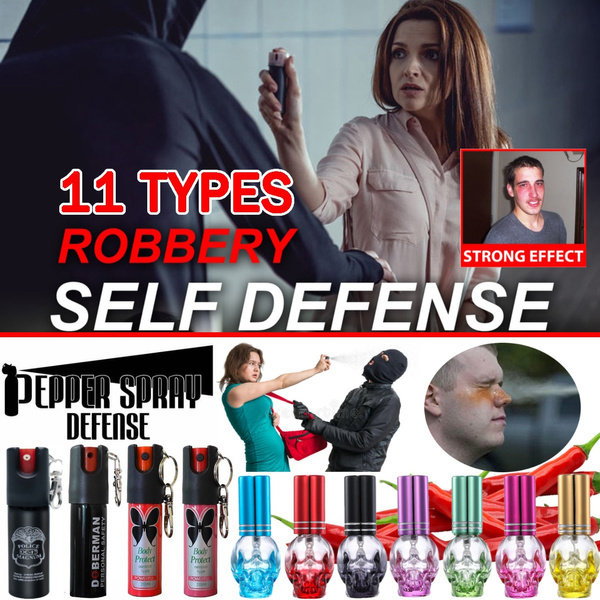 2022 New 11 Types Pepper Spray Police Strength Body Guard Capacity ...