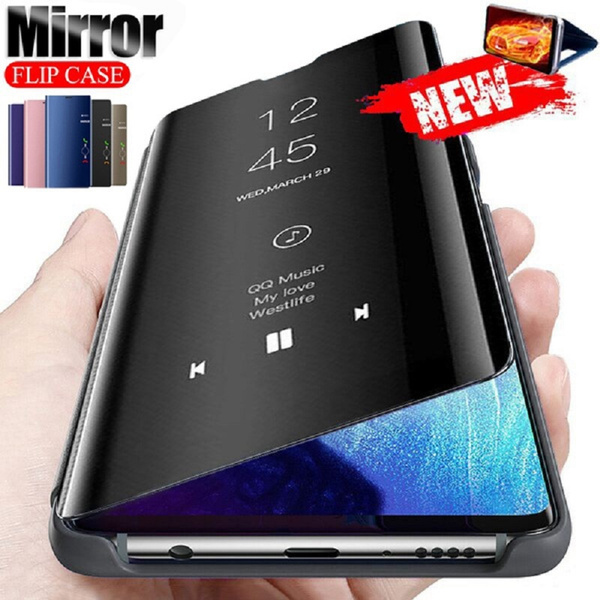 Luxury Smart Clear View Plating Mirror Phone Leather Case for Samsung ...