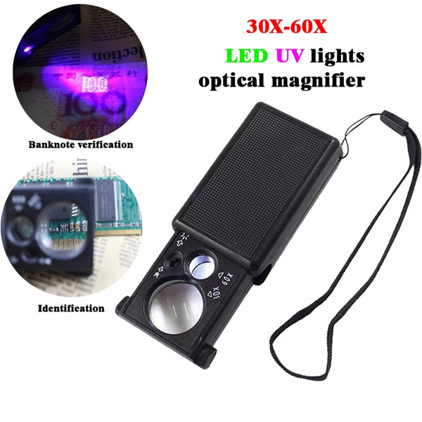 Portable UV magnifying glass Jewelry magnifying glass | Wish