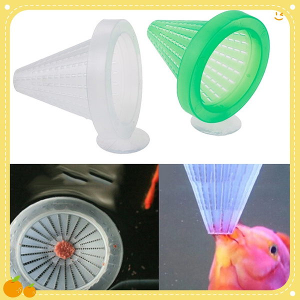 Aquarium Red Worm Feeder Cone Feeding for Fish Tank Angel Fish Discus ...