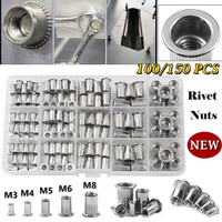 100/150PCS High Hardness Durable Aluminum Stainless Steel Threaded ...