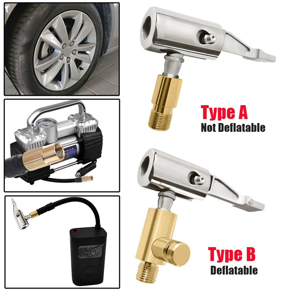 Car Tire Inflatable Pump Valve Air Chuck Compressor Tyre Inflator Tire ...