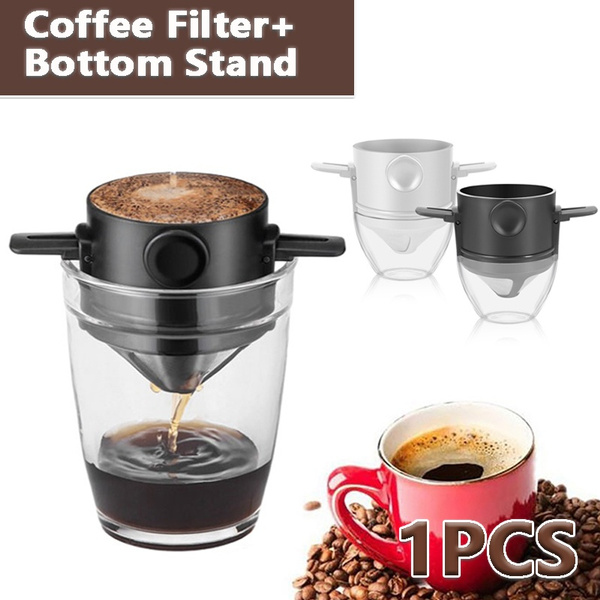 Reusable Portable Coffee Filter Set Drip Coffee Tea Holder Infuser and ...