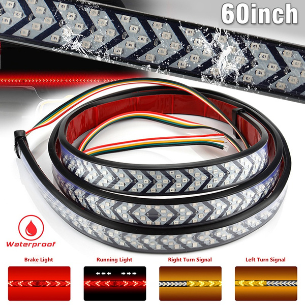 60" Truck Tailgate Strip Light LED Sequential Turn Signal Brake Tail ...