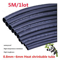 1/5 METER/LOT BLACK 1mm 1.5mm 2mm 2.5mm 3mm 3.5mm 4mm 5mm 6mm Heat ...