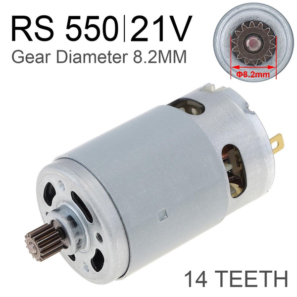 RS550 DC Motor 21V 29800RPM Lithium Electric Saw Motor with 14 Teeth ...
