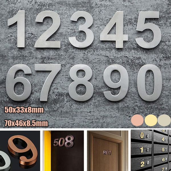 1Pc 0-9 Self Adhesive House Number Mailbox Digital Sign Home Decoration ...