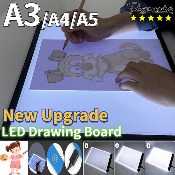 LED Light Box Tracing Drawing Light Pad Table Stencil Display USB Ultra ...