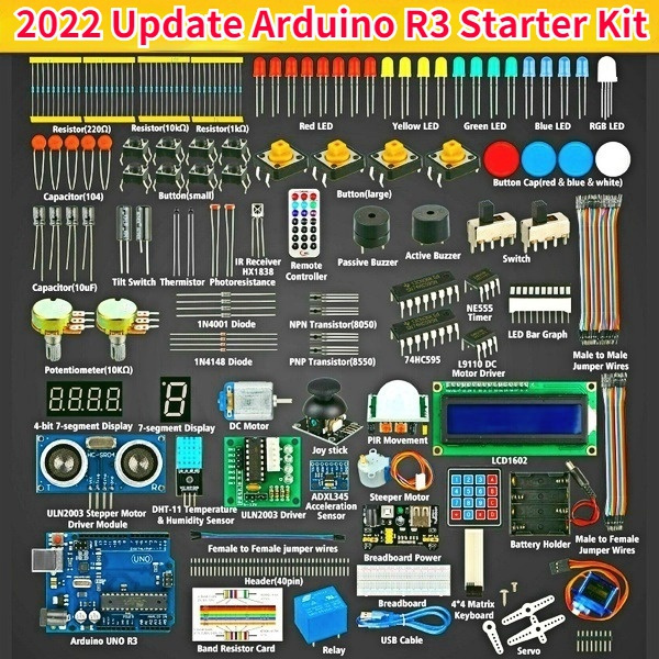2022 Update Professional Ultimate Starter Learning Kit RFID Starter Kit for Arduino R3 LCD1602 ...