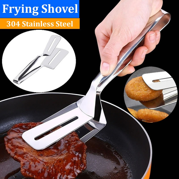 304 Stainless Steel Frying Shovel Multifunction Food Flip Clip Barbecue ...