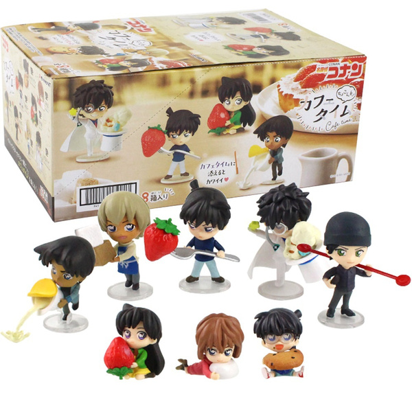 2022 8pcs Detective Conan Figures Shinichi Kudo Ran Mouri Heiji Hattori ...