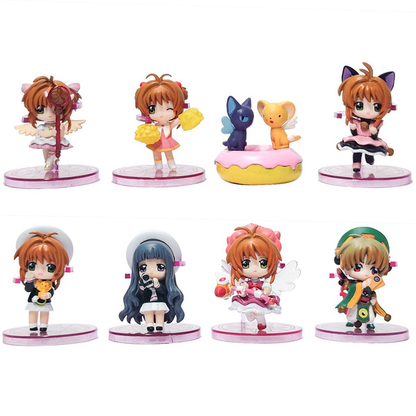 2022 8pcs/lot Cardcaptor Sakura Figure Toy Sakura Kero Li Syaoran ...