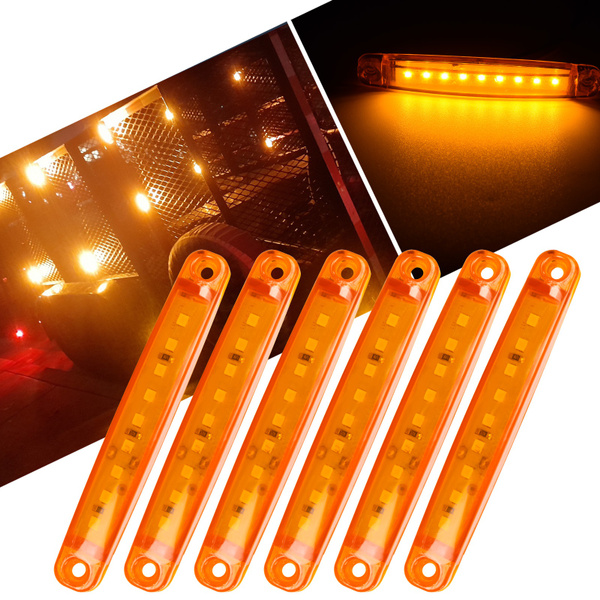 6pcs 12V Side Marker Lights LED Lamps Front Rear Light Position ...