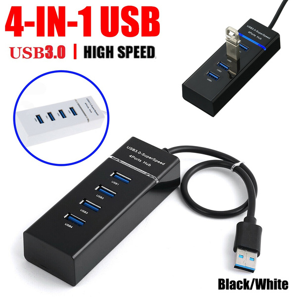 NEW Black/white 4 in 1 USB 3.0 Multi-USB 4 Port Splitter Hub Adapter ...
