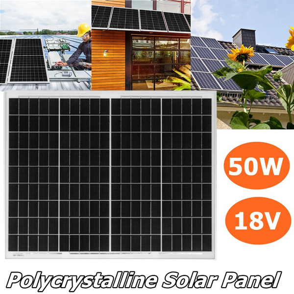 50W Polycrystalline Solar Panel Roof Photovoltaic Power Generation ...