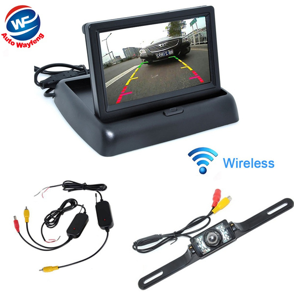 7LED Night Vision Universal Car CCD Rear View Camera+4.3"Color LCD Car ...