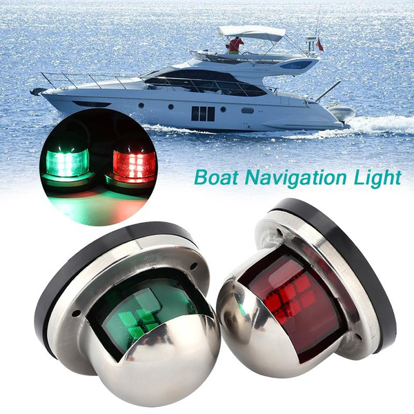 2pcs LED Boat Navigation Lights, IP68 Signal Lamp Red Green LED ...