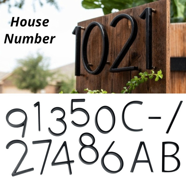 Floating House Number Modern House Numbers for Outside 5 Inch, Black ...
