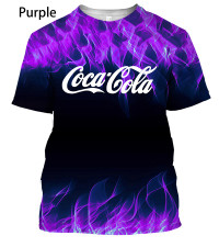 New fashion 3D printing blue flame Coca-Cola Unisex T-shirt XS-5XL | Wish