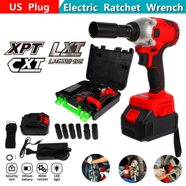 Electric Wrench Useful Big Torque Rechargeable Impact Wrench Kit ...