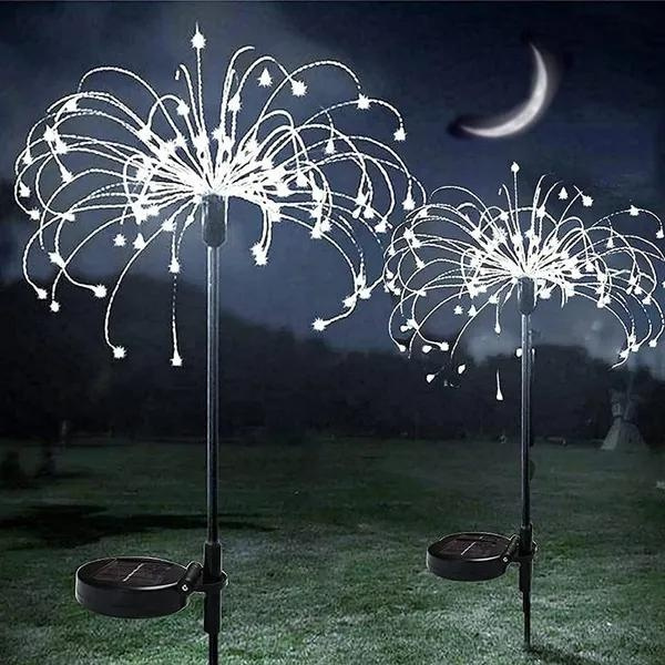 Solar Powered Garden Lights Outdoor Grass Globe Dandelion Lamp for Lawn ...