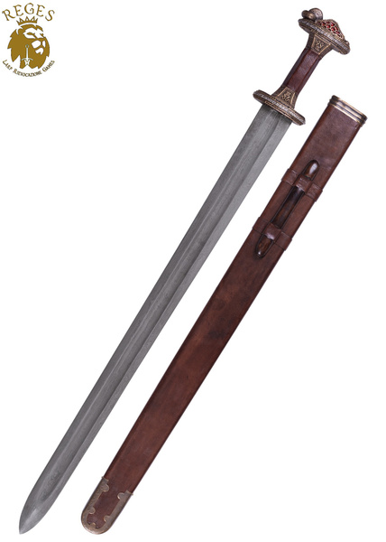 Vendel Period Sword Scabbard Brass Hilt Damascus Steel Replica Medieval ...